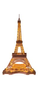 rowood eiffel tower,3d puzzle model kits for adults,diy 3d wooden puzzles for adults,builing set with led,home decoration festival gift idea