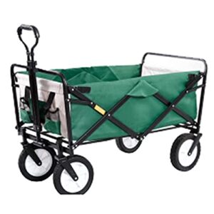 collapsible folding wagon, folding wagon,collapsible utility outdoor cart,with rubber universal wheels,for camping garden beach all terrain with side