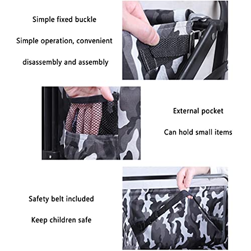 Suuim Collapsible Folding Wagon, Outdoor Folding Utility Wagon Heavy Duty Garden Cart, Folding Wagon Utility Truck, Adjustable Handle, Portable Camping Trol