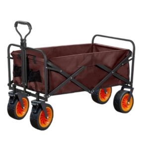 Garden Wagon Folding Wagon Utility Wagon Outdoor Utility Wagon 8" Wheel Portable Collapsible Camping Cart Garden Shop Sport Beach Hand Trolley Bearing