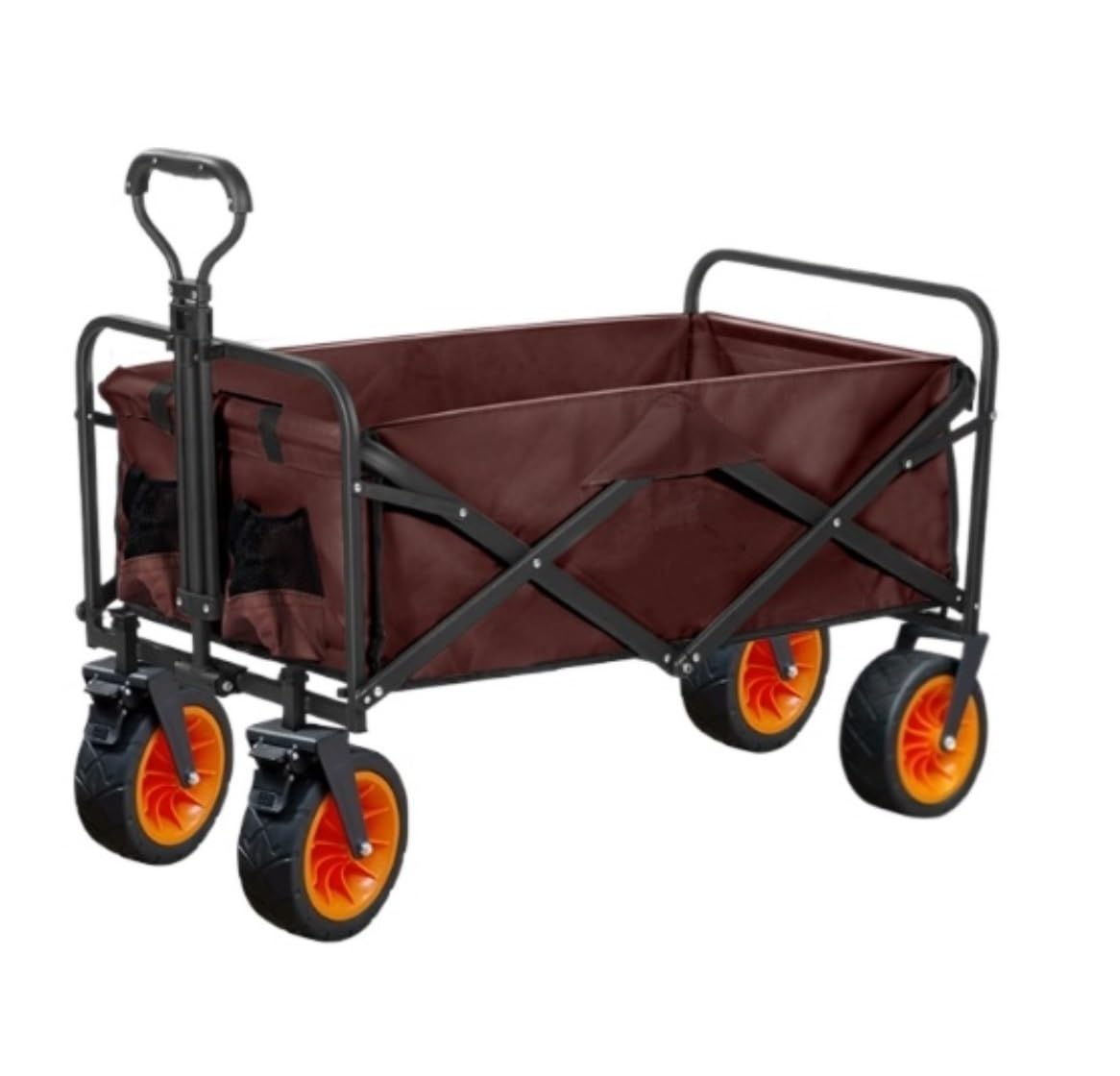 Garden Wagon Folding Wagon Utility Wagon Outdoor Utility Wagon 8" Wheel Portable Collapsible Camping Cart Garden Shop Sport Beach Hand Trolley Bearing