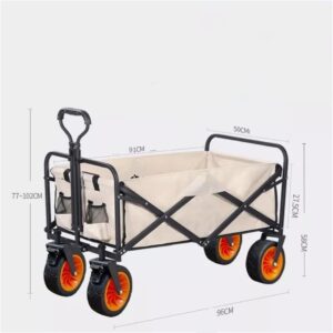 Garden Wagon Folding Wagon Utility Wagon Outdoor Utility Wagon 8" Wheel Portable Collapsible Camping Cart Garden Shop Sport Beach Hand Trolley Bearing