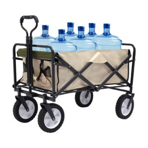 folding wagon cart, large capacity collapsible utility camping cart, collapsible folding outdoor utility wagon