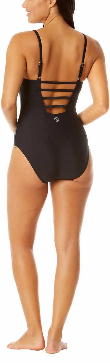 Hurley Womens One Piece Swimsuit (as1, Alpha, l, Regular, Regular, Black23)