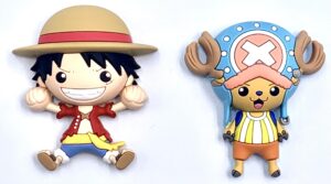 monogram one piece monkey d. luffy & tony tony chopper 2 piece 3d foam figure magnet set - magnet for refrigerators and lockers