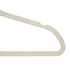 Simplify 10 Super Slim Velvet Huggable Hangers in Ivory