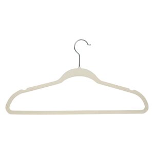 Simplify 10 Super Slim Velvet Huggable Hangers in Ivory