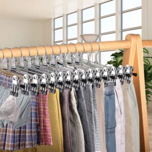 NORTHERN BROTHERS Shorts Hangers 50 Pack, Jeans Hangers for Closet Heavy Duty Clothes Hangers for Trousers Shirt Slim Hangers for Men Women