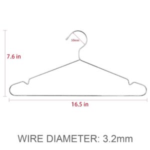 TIMMY Wire Hangers 30 Pack Stainless Steel Strong Metal Wire Hangers Clothes 16.5 Inch