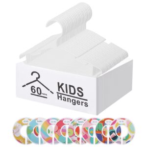 plastic kids hangers baby hangers 60 pack white baby clothes hangers bulk kid hangers toddler hangers infant hangers for closet