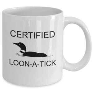 Atiela Loon Bird Mug, Bird Watcher, Ornithologist, Wildlife Biologist, 11 Ounce Coffee Mug