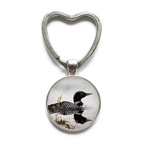 loon keychain loon key ring loon jewelry bird keychain bird jewelry,tap107