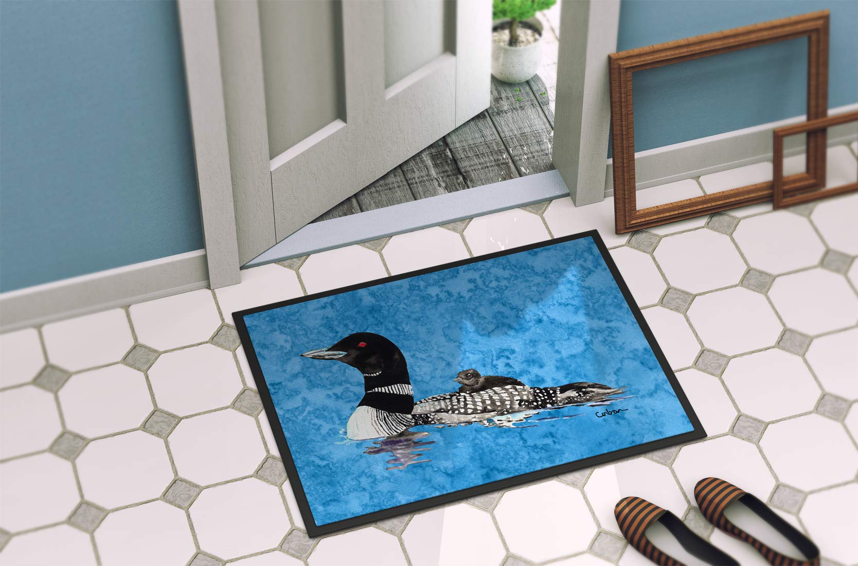 Caroline's Treasures Loon Doormat, 18" x 27", Multicolor