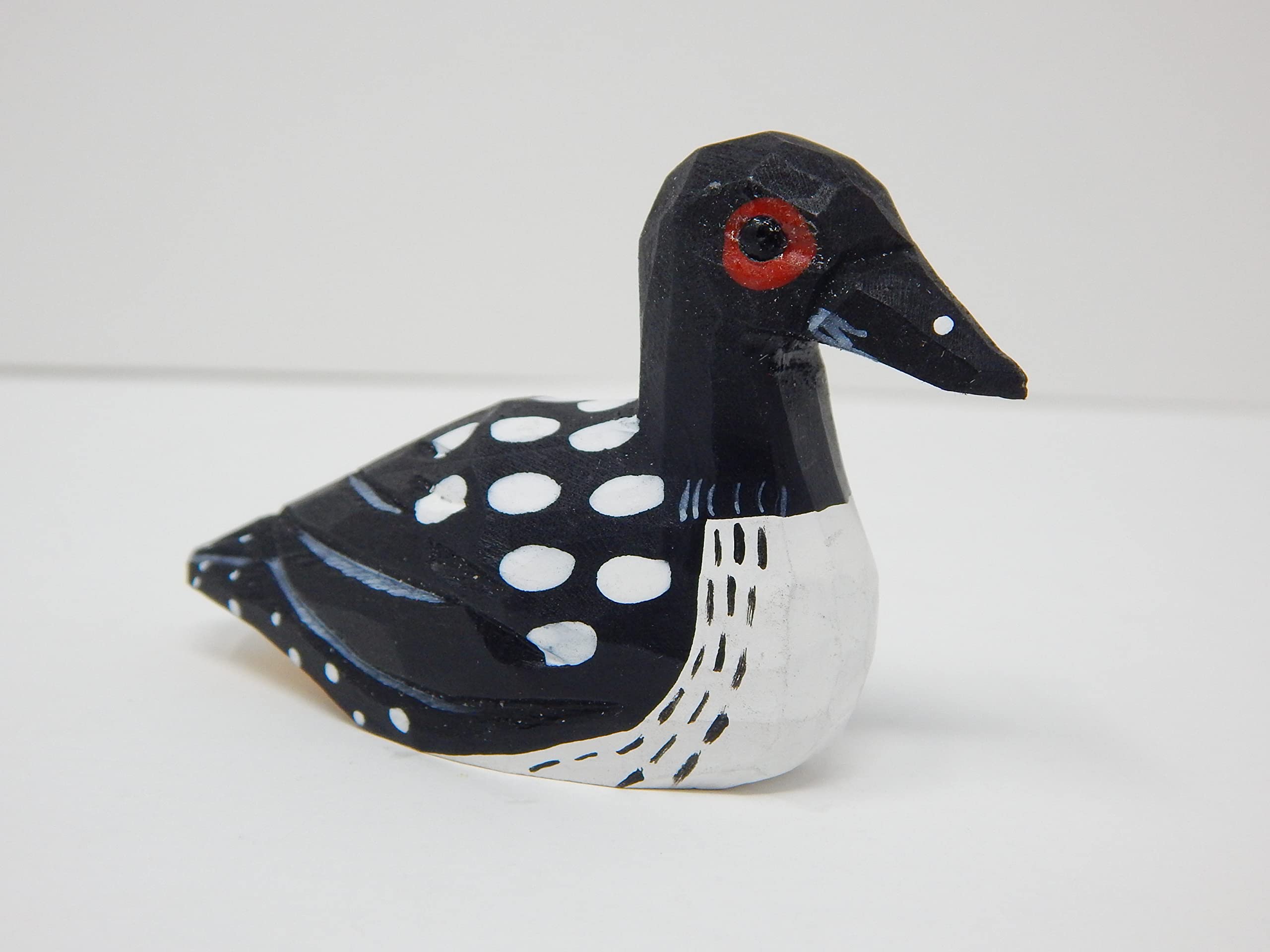 Common Loon Duck Wood Ornament Hanging Figurine Handmade Carved Decoration