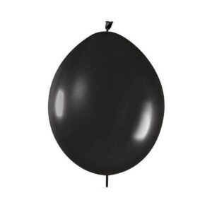 allydrew latex link balloons link-o-loon balloons needle tail balloons, 12in black (set of 30)