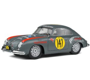 356 pre-a #147 gray with graphics carrera panamericana (1954) "competition series 1/18 diecast model car by solido s1802807