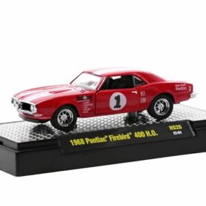 M2 1968 Pontiac Firebird 400 H.O. #1 Carousel Red with White Stripes Holley Limited Edition to 5500 Pieces Worldwide 1/64 Diecast Model Car Machines 31500-HS26