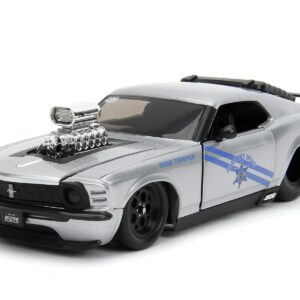 1970 Boss 429 Silver Metallic Highway Drag - Drag Trooper Bigtime Muscle Series 1/24 Diecast Model Car by Jada 35021