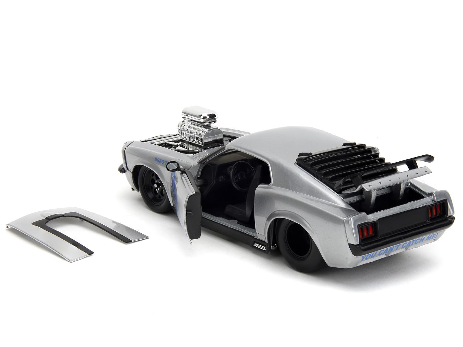 1970 Boss 429 Silver Metallic Highway Drag - Drag Trooper Bigtime Muscle Series 1/24 Diecast Model Car by Jada 35021