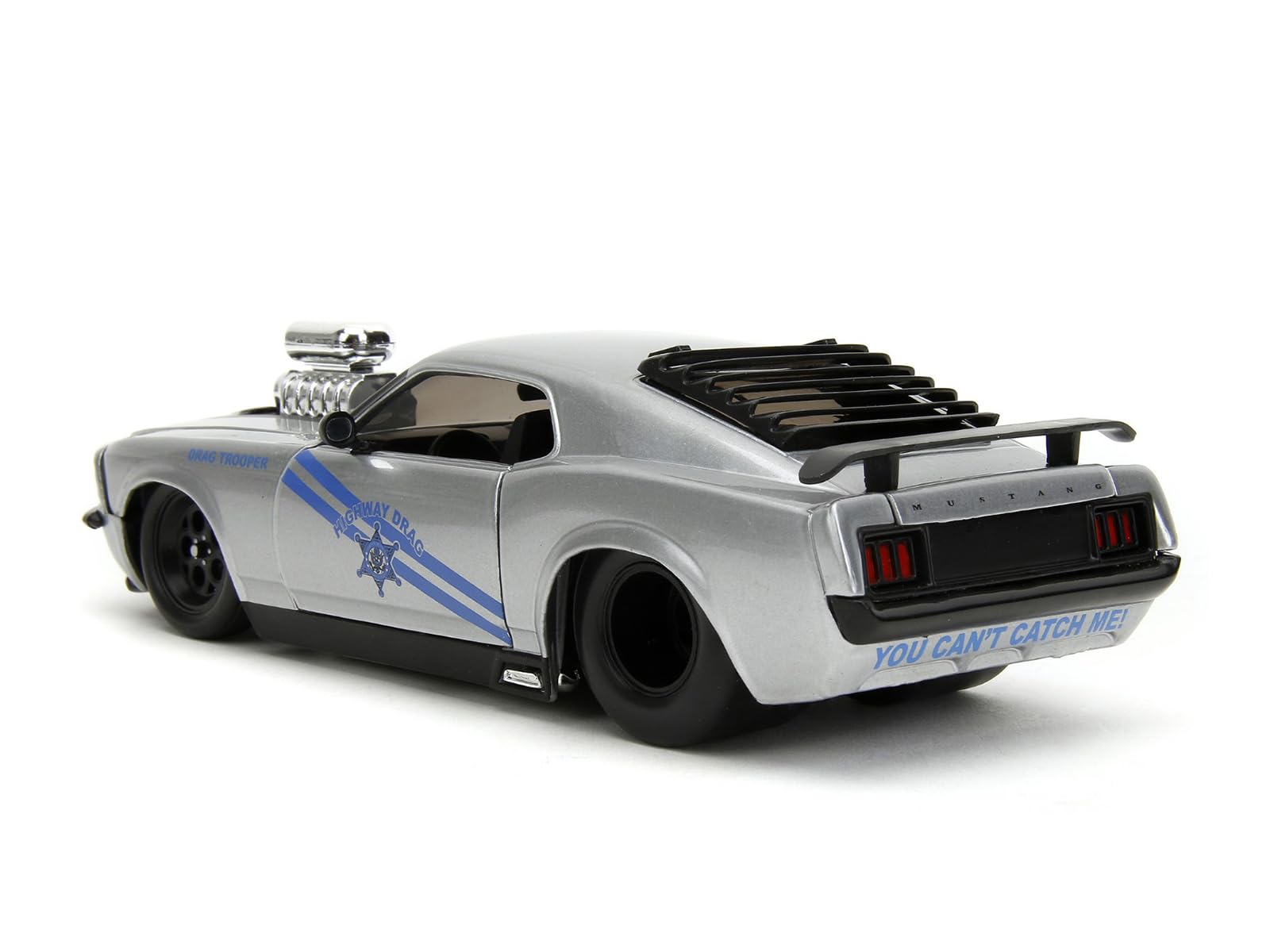 1970 Boss 429 Silver Metallic Highway Drag - Drag Trooper Bigtime Muscle Series 1/24 Diecast Model Car by Jada 35021