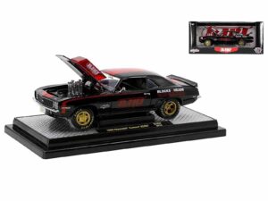 1969 chevy camaro ss 396 black with bright red stripes dart machinery limited edition to 5250 pieces worldwide 1/24 diecast model car by m2 machines 40300-107b