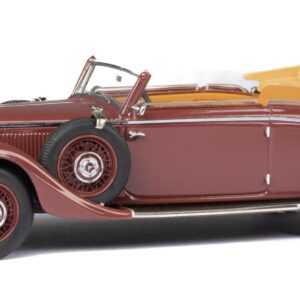 Esval Models 1933-37 290 W18 Lang Cabriolet B Maroon Limited Edition to 250 Pieces Worldwide 1/43 Model Car EMEU43043E