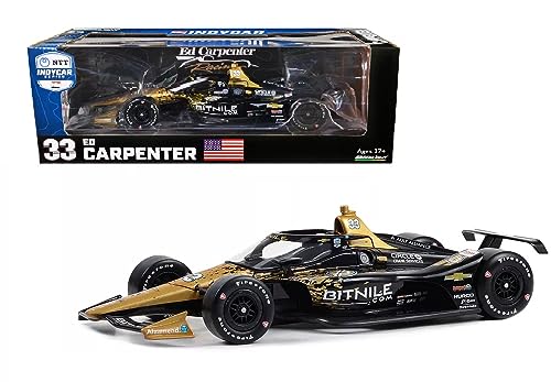 Dallara IndyCar #33 Ed Carpenter Bitnile Ed Carpenter Racing NTT IndyCar Series (2023) 1/18 Diecast Model Car by Greenlight 11216