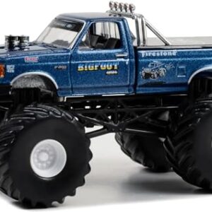 1987 F-250 Monster Truck Blue Metallic Bigfoot #3" "Kings of Crunch Series 13 1/64 Diecast Model Car by Greenlight 49130D