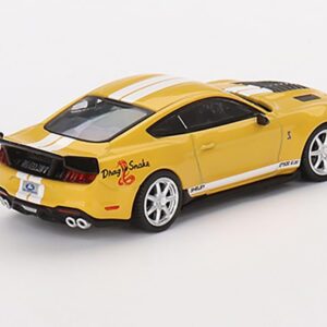 Shelby GT500 Dragon Snake Concept Yellow with White Stripes Limited Edition to 3240 Pieces Worldwide 1/64 Diecast Model Car by True Scale Miniatures MGT00535