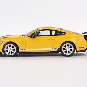 Shelby GT500 Dragon Snake Concept Yellow with White Stripes Limited Edition to 3240 Pieces Worldwide 1/64 Diecast Model Car by True Scale Miniatures MGT00535