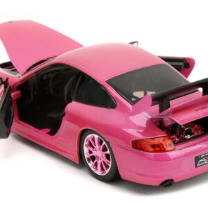 911 GT3 RS Pink Metallic with Pink Wheels Pink Slips Series 1/24 Diecast Model Car by Jada 34847