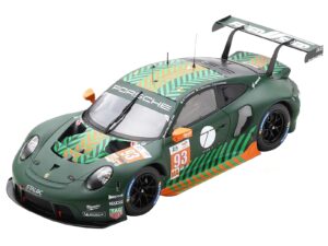 911 rsr-19#93 michael fassbender - matt campbell - zacharie robichon proton competition gte am 24 hours of le mans (2022) with acrylic display case 1/18 model car by spark 18s823