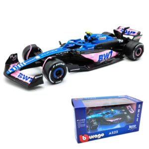 jodiyaah bburago 1/43 f1 2023 alpine f1 team a523 10# pierre gasly alloy car die cast car model collection gift (alpine a523 10#)