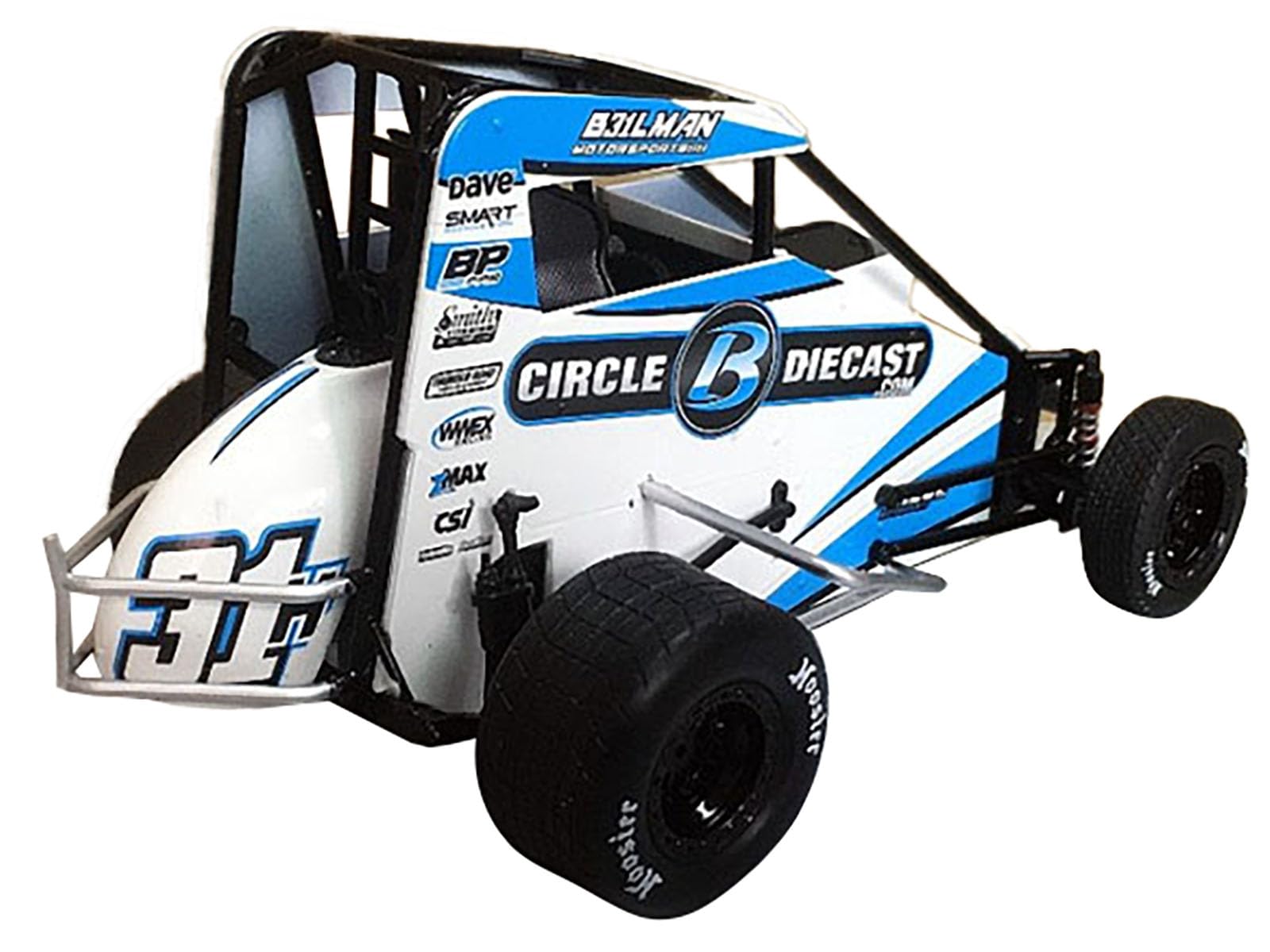 Midget Sprint Car #31H Carson Hocevar Circle B Diecast Beilman Motorsports Lucas Oil Chili Bowl Nationals (2023) 1/18 Diecast Model Car by Acme A1810023