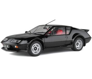 1983 alpine a310 pack gt noir irise black with red interior 1/18 diecast model car by solido s1801205