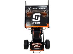 winged sprint car #5 spencer bayston truetimber camo cjb motorsports rookie of the year world of outlaws (2022) 1/18 diecast model car by acme a1822023