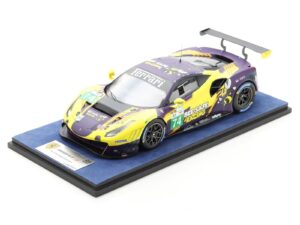 488 gte evo #74 felipe fraga - sam bird - shane van gisbergen riley motorsports gte pro 24 hours of le mans (2022) 1/18 model car by looksmart ls18lm033