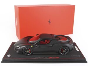 bbr 296 gtb matt black with display case limited edition to 20 pieces worldwide 1/18 model car p18210 mb1