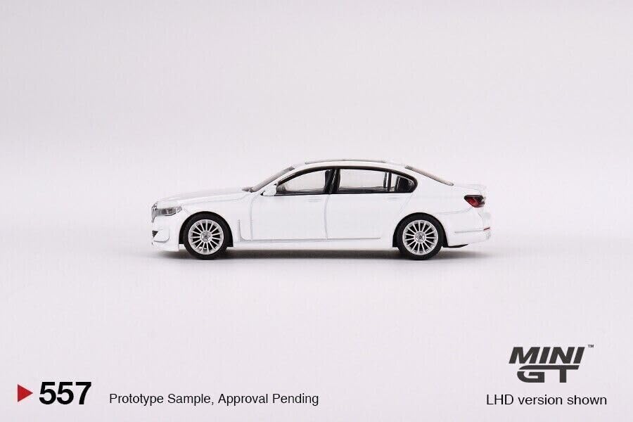 True Scale Miniatures Model Car Compatible with BMW Alpina B7 xDrive Alpine White Limited Edition 1/64 Diecast Model Car MGT00557