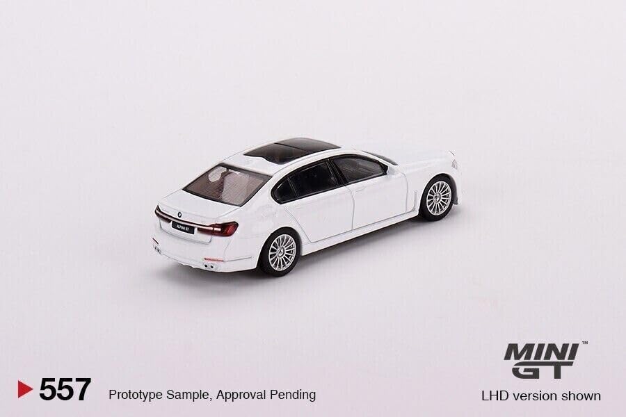 True Scale Miniatures Model Car Compatible with BMW Alpina B7 xDrive Alpine White Limited Edition 1/64 Diecast Model Car MGT00557