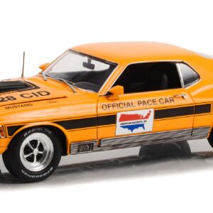 1970 Mach 1 Yellow with Black Stripes Michigan International Speedway Official Pace Car 1/18 Diecast Model Car by Highway 61 HWY-18035