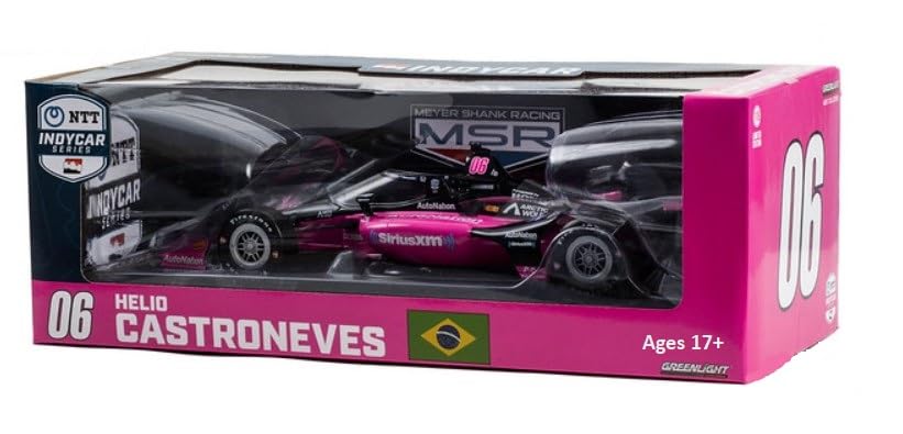 Dallara IndyCar #06 Helio Castroneves AutoNation Meyer Shank Racing NTT IndyCar Series (2023) 1/18 Diecast Model Car by Greenlight 11196