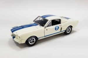 1965 shelby g.t. 350r #7, white - acme a1801814-1/18 scale diecast model car