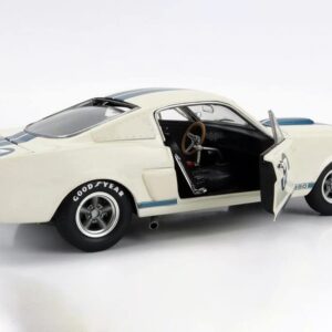 1965 Shelby G.T. 350R #7, White - Acme A1801814-1/18 Scale Diecast Model Car