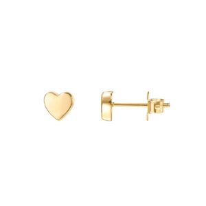 pavoi 14k yellow gold plated 925 sterling silver earrings | tiny heart stud earrings | gold stud earrings for women