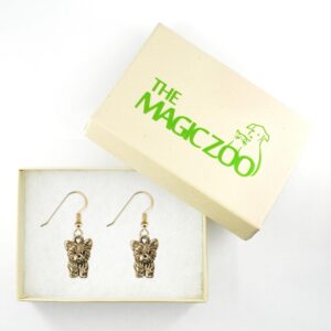 14k Solid Gold Yorkie Puppy Earrings by The Magic Zoo