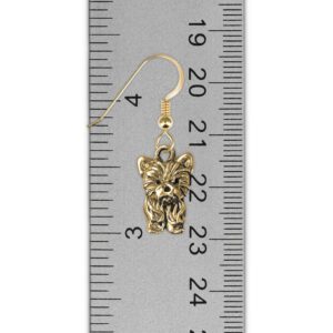 14k Solid Gold Yorkie Puppy Earrings by The Magic Zoo