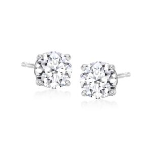 ross-simons 1.00 ct. t.w. lab-grown diamond stud earrings in 14kt white gold