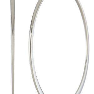 Amazon Essentials Stainless Steel Flattened Hoop Earrings (60mm) (previously Amazon Collection)