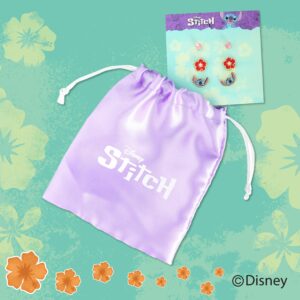 Disney Girls Stitch Earrings 3-Piece Set Officially Licensed - Set of 3 Stitch Stud Earrings for Girls - Stitch Jewelry